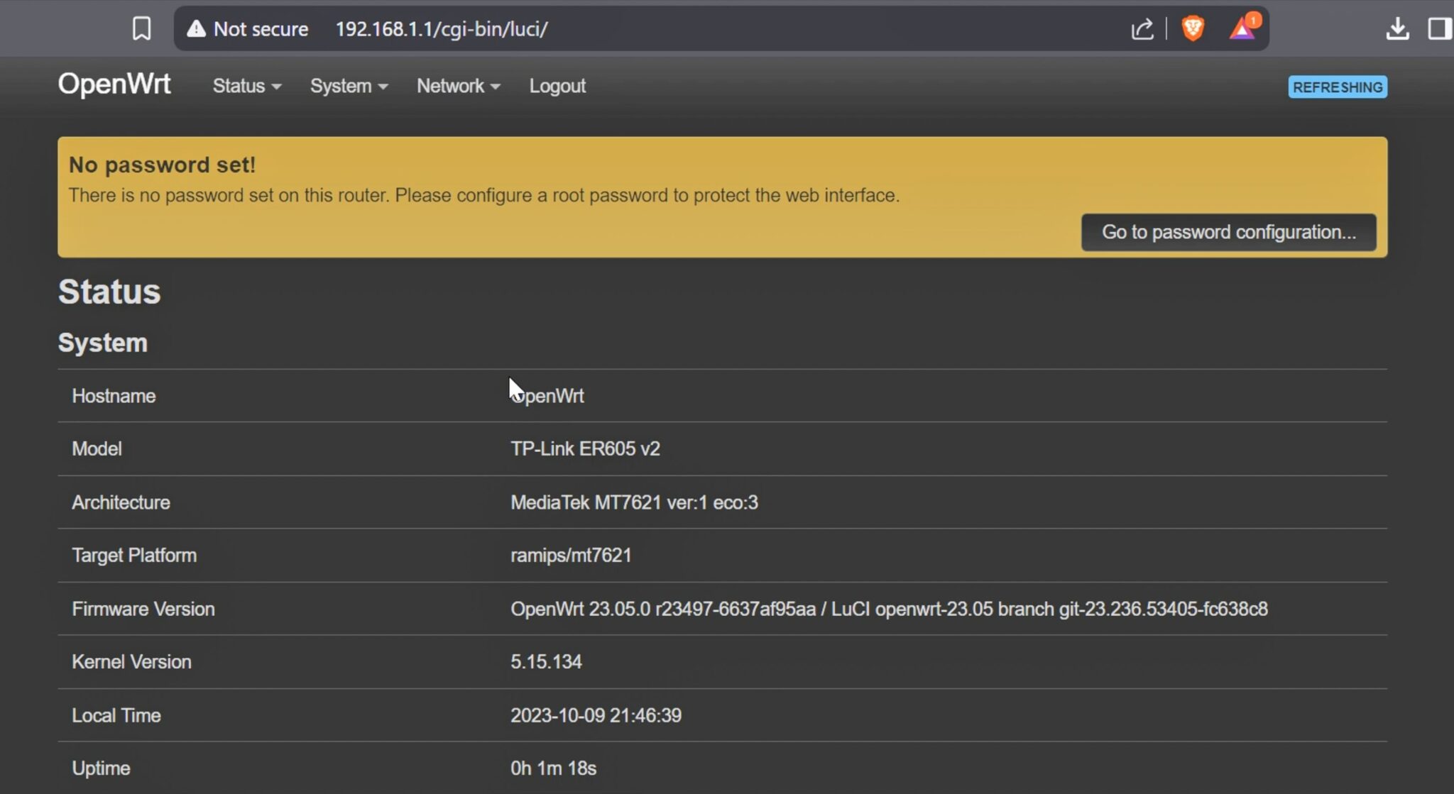 Flash OpenWRT on TP-Link ER605 V2